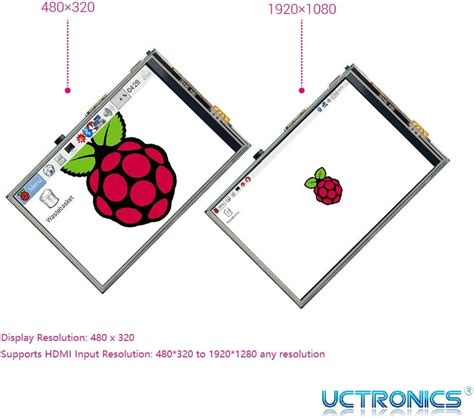 UCTRONICS 3 5 Inch Touch Screen For Raspberry Pi 4 HDMI TFT LCD Mini Display With Stylus Pen
