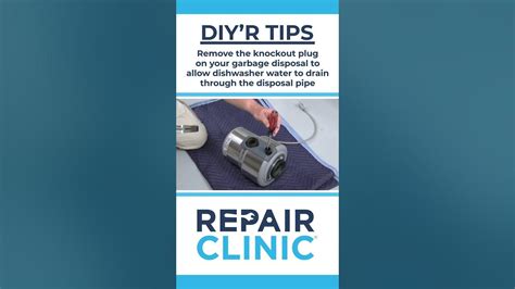Diyr Tips Remove Knockout Plug On Garbage Disposal To Drain Youtube