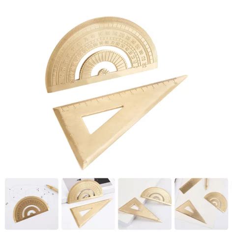 Metal Triangle Ruler Drawing Protractor Triangular Measuring £1015