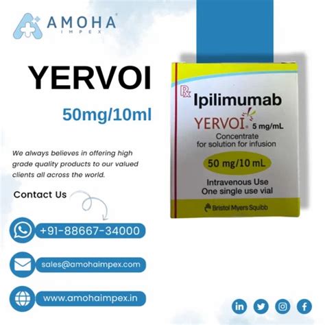Yervoi Ipilimumab 50mg10ml Injection At ₹ 16850vial Anticancer