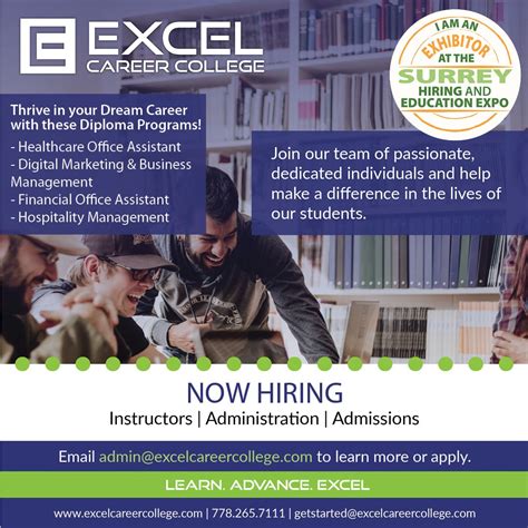 Excel Career College Is Looking Forward To Discussing Your Career Skills And Is Hiring For