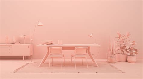 가구와 객실 액세서리가있는 일반 흑백 분홍색 오렌지 색의 인테리어 룸 웹 페이지 프레젠테이션 또는 액자 배경에 대한 3d 렌더링입니다 흑백 사진에 대한 스톡 사진 및 기타