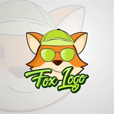 폭스 로고 디자인 폭스 마스코트 로고 프리미엄 벡터