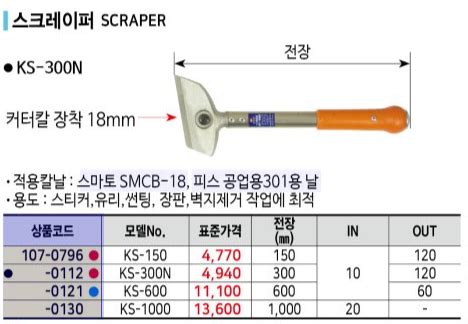 스크레이퍼 Ks 150 디바이스마트