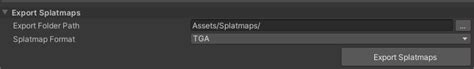Export Splatmaps Terrain Tools 405