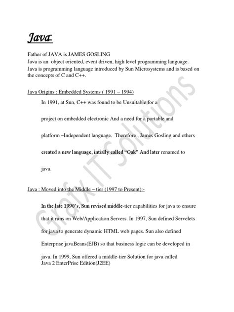 java notes pdf pdf method computer programming java virtual machine