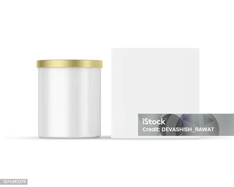 브랜딩 및 모의 종이 상자 포장과 빈 향기 촛불 고립 된 흰색 배경에 하드 박스 모형과 봉헌 촛불 3d 렌더 일러스트 상자에 대한 스톡 사진 및 기타 이미지 Istock