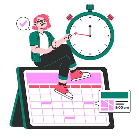 Free Vector Time Management Concept Illustration