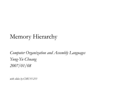 PPT Memory Hierarchy PowerPoint Presentation Free Download ID 3800133