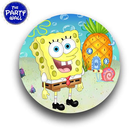 Bob Esponja Funda Para Mampara Circular The Party Wall Store