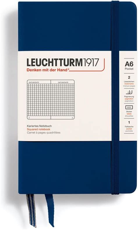 Leuchtturm1917 Notebook Hardcover Pocket A6 187 Numbered Pages For Writing And