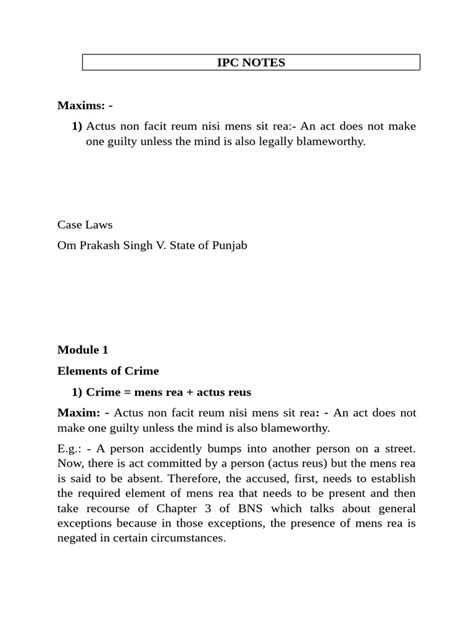 Ipc Notes Pdf