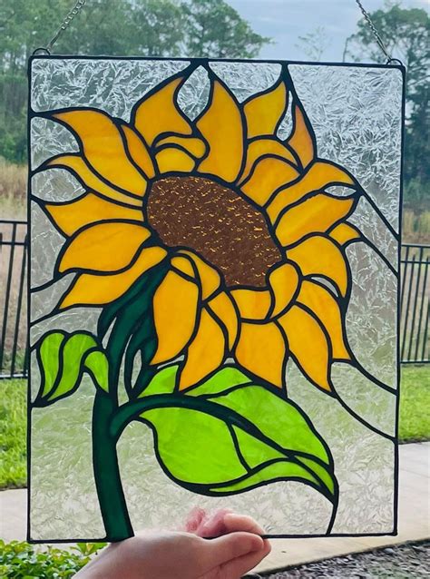 Free Stained Glass Patterns With Sunflower