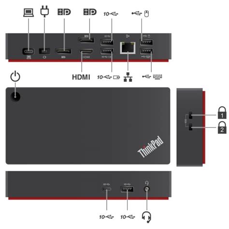 Lenovo Thinkpad Type 40ay Docking Station Universal Usb C Dock