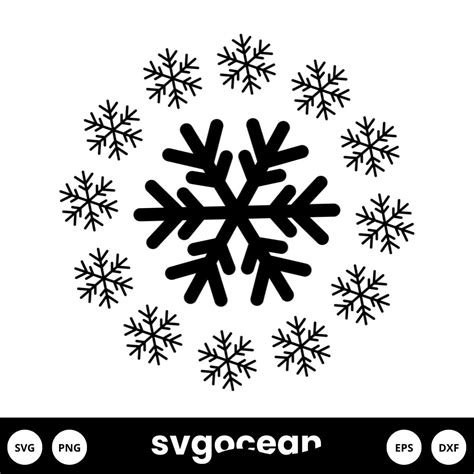 Svg Snowflake Vector For Instant Download Svg Ocean — Svgocean