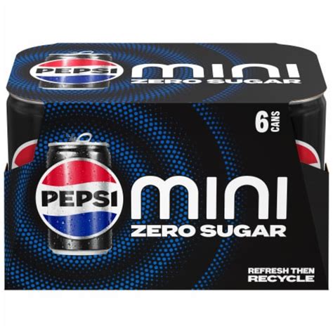 Pepsi Cola® Zero Sugar Mini Cans 6 Ct 75 Fl Oz Kroger