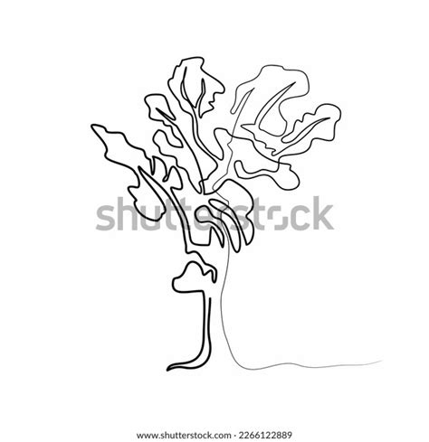Stylization Common Oak Tree Modern Image Stock Vector Royalty Free