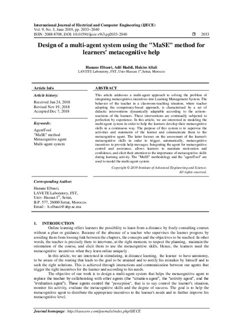 Pdf Design Of A Multi Agent System Using The Mase Method For
