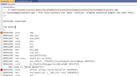 Disassembly View Milestone 2 · Issue 129762 · Microsoftvscode · Github