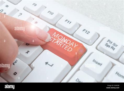 Handwriting Text Monday Startedgetting Ready For New Week Rest Is Over Lets Begin Work Business