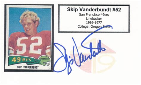 Skip Vanderbundt Printed Card Signed In Ink Historyforsale Item 326801