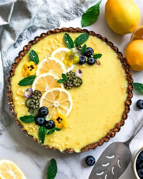 No Bake Vegan Lemon Tart Recipe