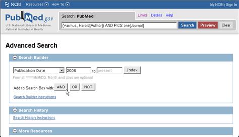 Pubmed Advanced Search Limits And Homepage Revised Nlm Technical Bulletin 2010 Janfeb