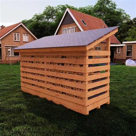 Diy Firewood Shed Plans 4x12 Ft Ventilated Wooden Storage Pdf