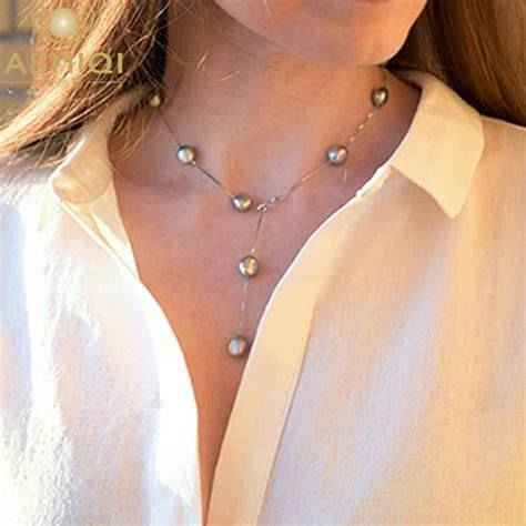 Ashiqi Real Pure 925 Sterling Silver Chain Pendant Necklace For Women 8