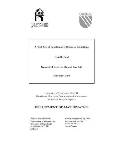 Delay Differential Equations Pdf Dynamical System Equations