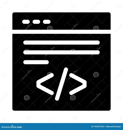 Programming Vector Glyph Flat Icon Stock Vector Illustration Of Glyph