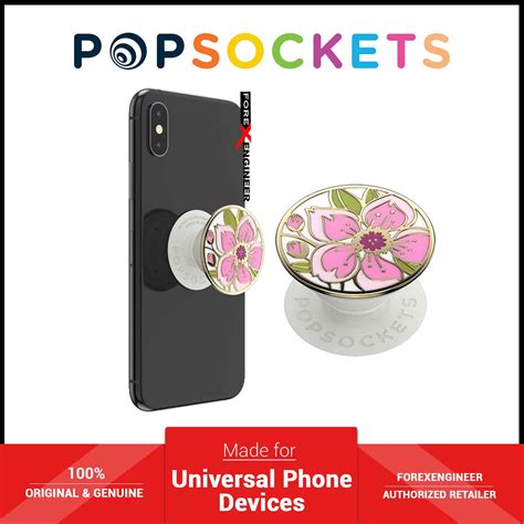 Popsockets Swappable Popgrip Enamel Cherry Blossom Barcode