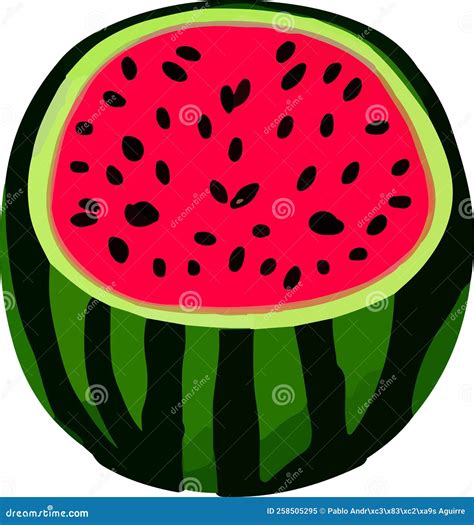 Watermelon Slice Vector Set Watermelon Illustration Fruit Vector Stock