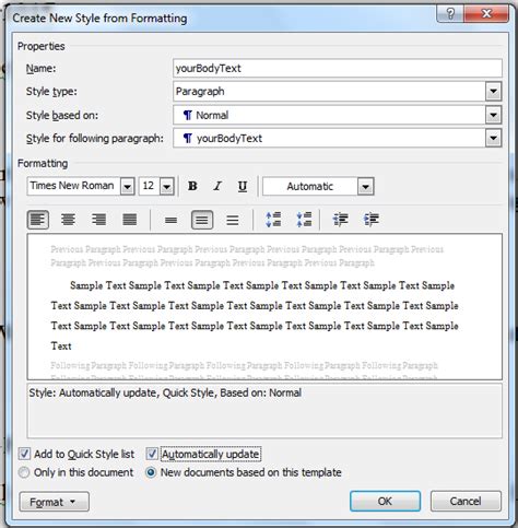 Karen Woodward How To Create A Paragraph Style In MS Word
