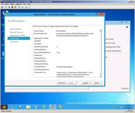 Windows 8 Cluster Update CAU Cluster Aware Update Wizard Robert Smit MVP Blog
