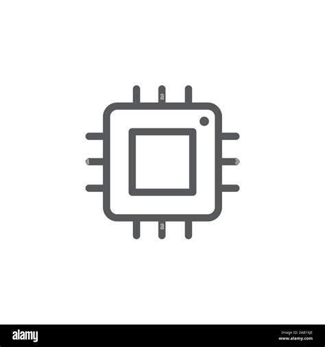 Cpu Icon Microprocessor Processor Symbol Stock Vector Images Alamy
