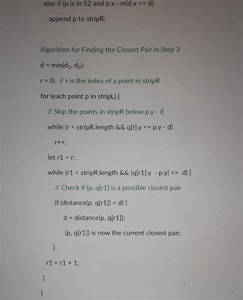 Solved Closest Pair Of Points Section 228 Iktroduced The