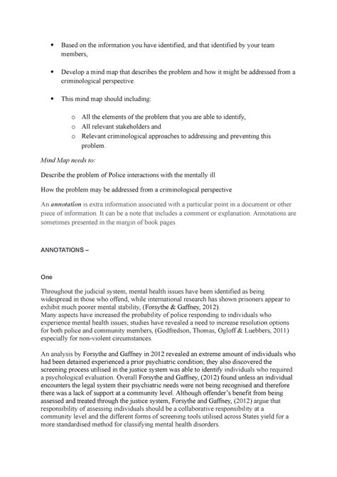 Assignment One Annotation Based On The Information You Have