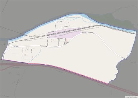 Map Of Logan Cdp Montana Thong Thai Real