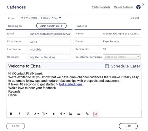 Add A Contact Or Lead To A Cadence In Salesforce Ebsta Knowledge Base