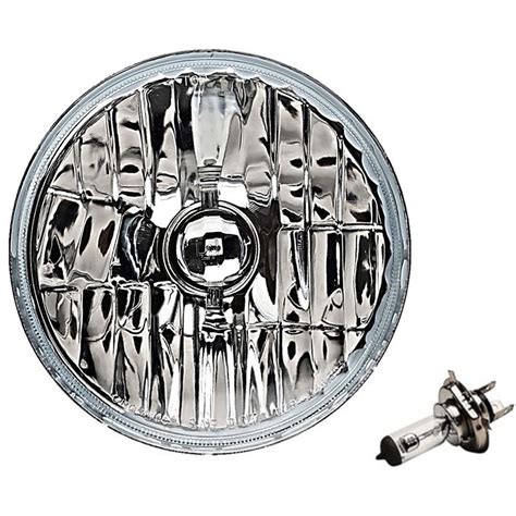 Motorcycle 7" Crystal Headlight 6-Volt 6v 55w/60w H4 Halogen Light Bulb ...