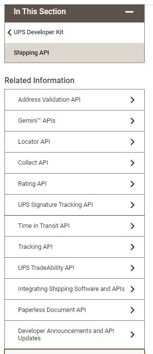 i need to implement ups api in my website intersystems developer