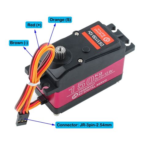 4 Uds Dsservo 150kg 12v Ds51150 Servo Digital 180 270 Grados Ip66 Con