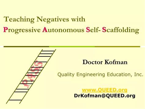 Ppt Teaching Negatives With Progressive Autonomous Self Scaffolding Powerpoint Presentation