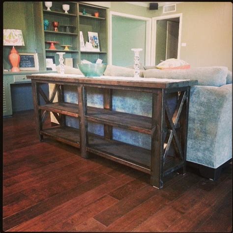 Rustic X Sofa Table Ana White