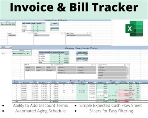 Invoice Tracker Bill Tracker Excel Templates Business Invoice