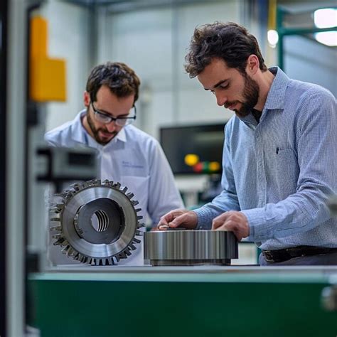 Engineers Performing Finite Element Analysis Fea On A Machine Component