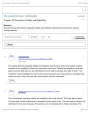 Topic Chapter 11 Discussion Validity And Reliability Pdf Topic Chapter 11 Discussion