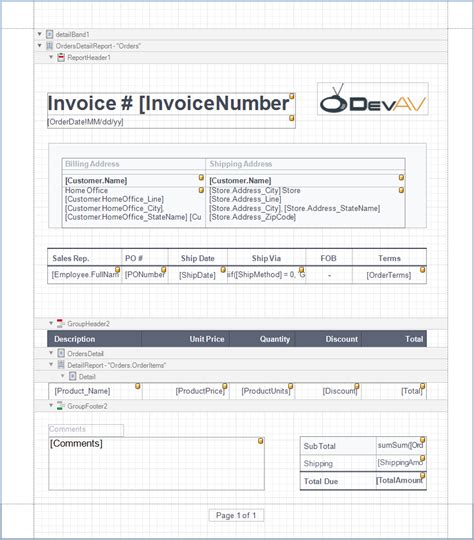 Create A Report Merged With PDF In The Visual Studio Report Designer NET Reporting Tools