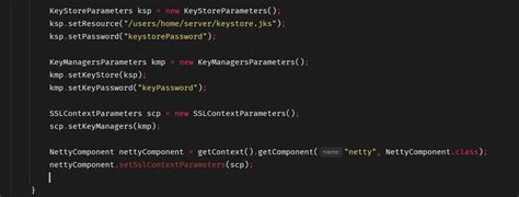 Cannot Resolve Method Setsslcontextparameters In Nettycomponent Stack Overflow